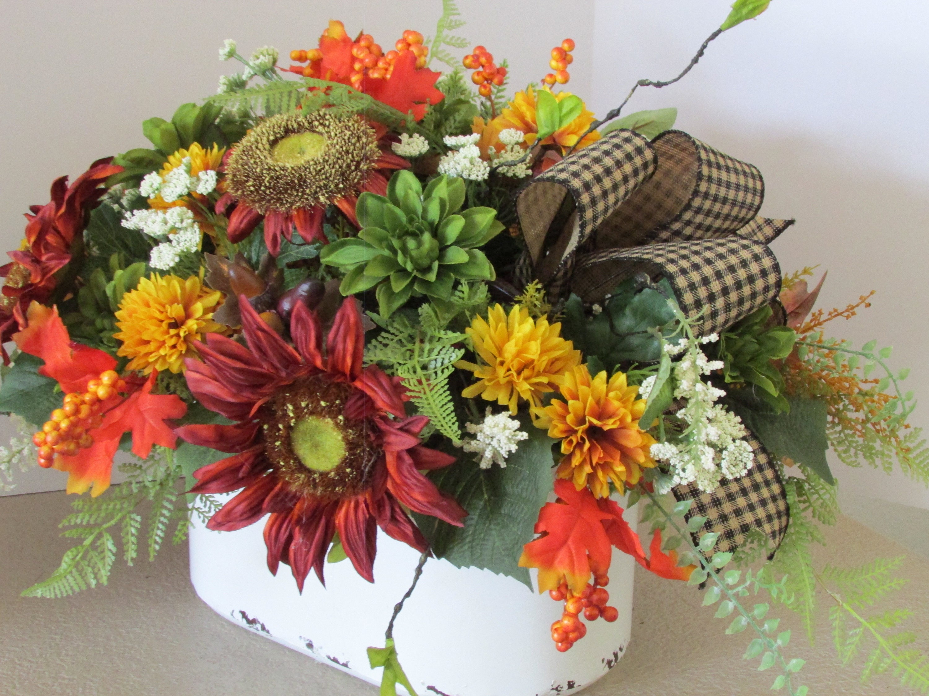 Farmhouse Floral Arrangement Rustic Country Floral - Etsy