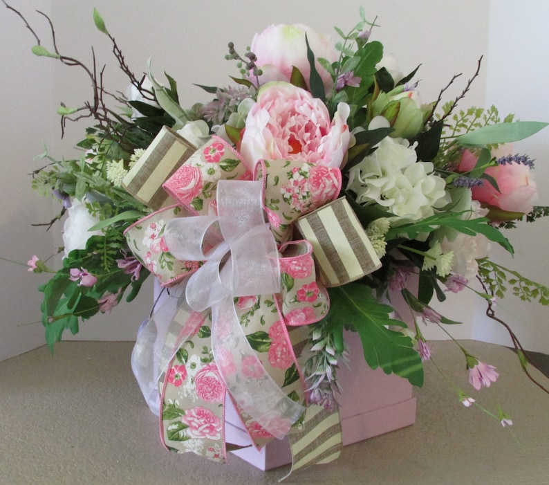 Silk Flower Arrangement Spring Floral Arrangement - Etsy