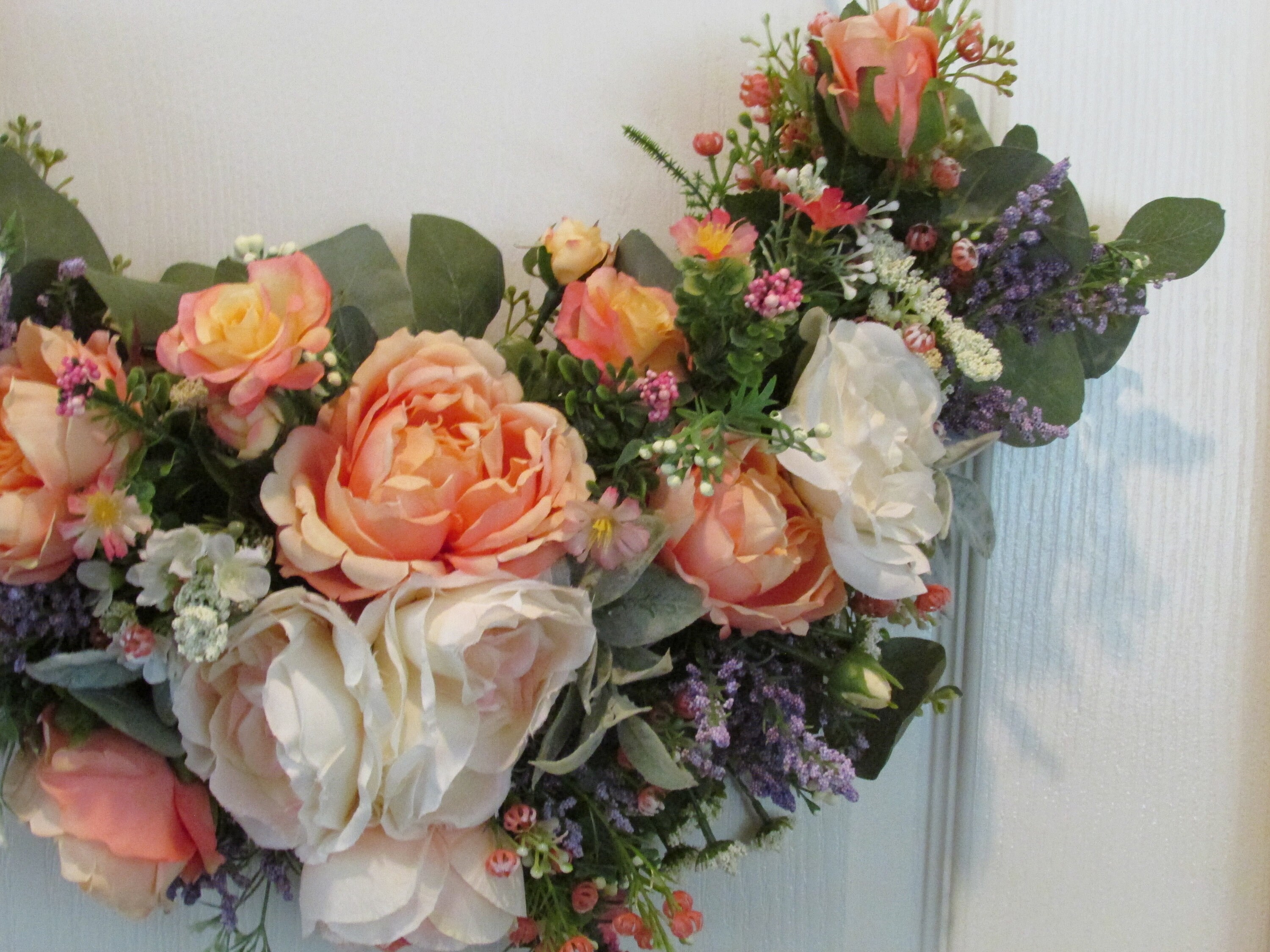 Spring Hoop Wreath, Summer Hoop Wreath, Home Decor Wreath, Front Door ...