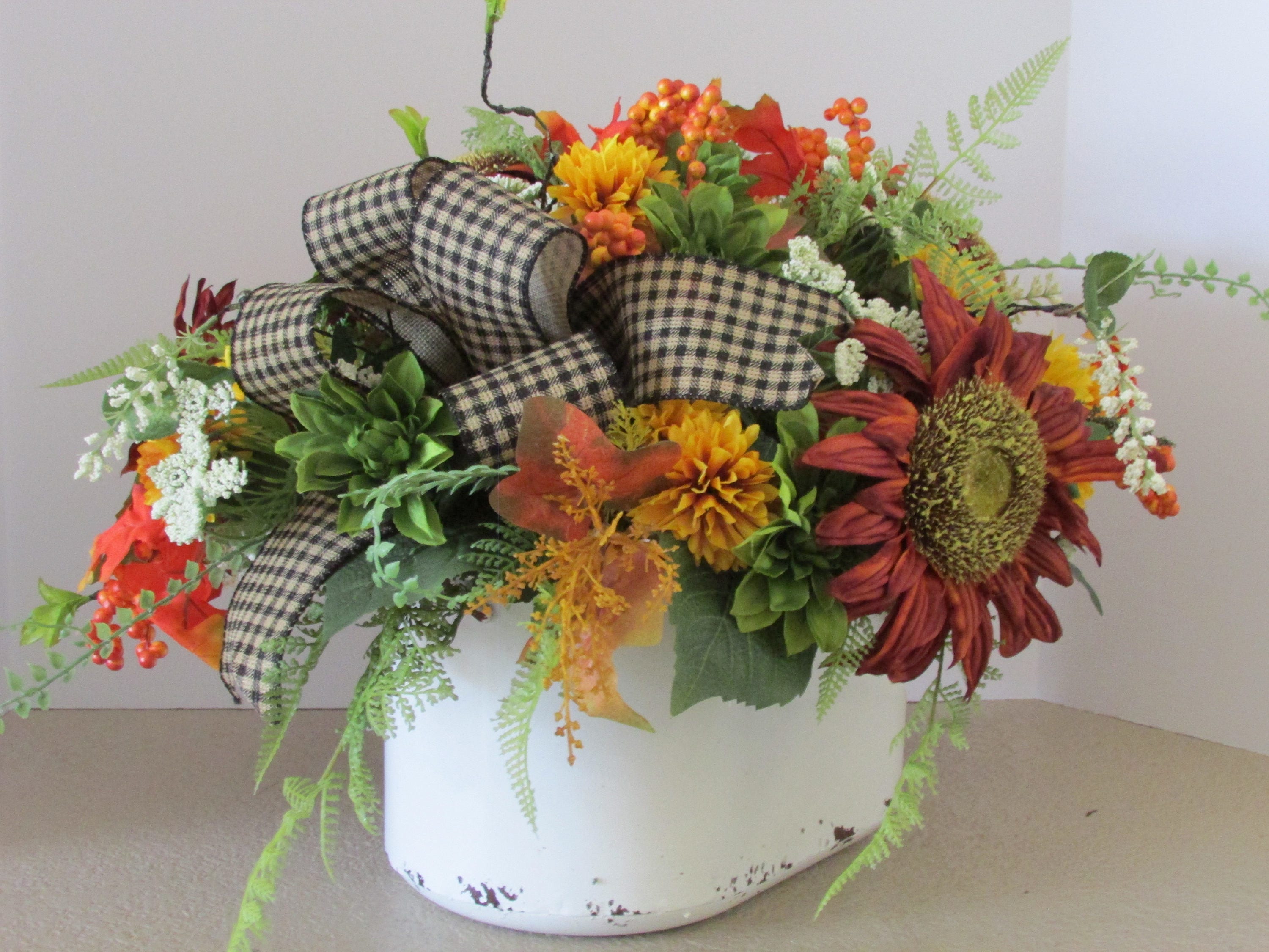 Farmhouse Floral Arrangement Rustic Country Floral - Etsy