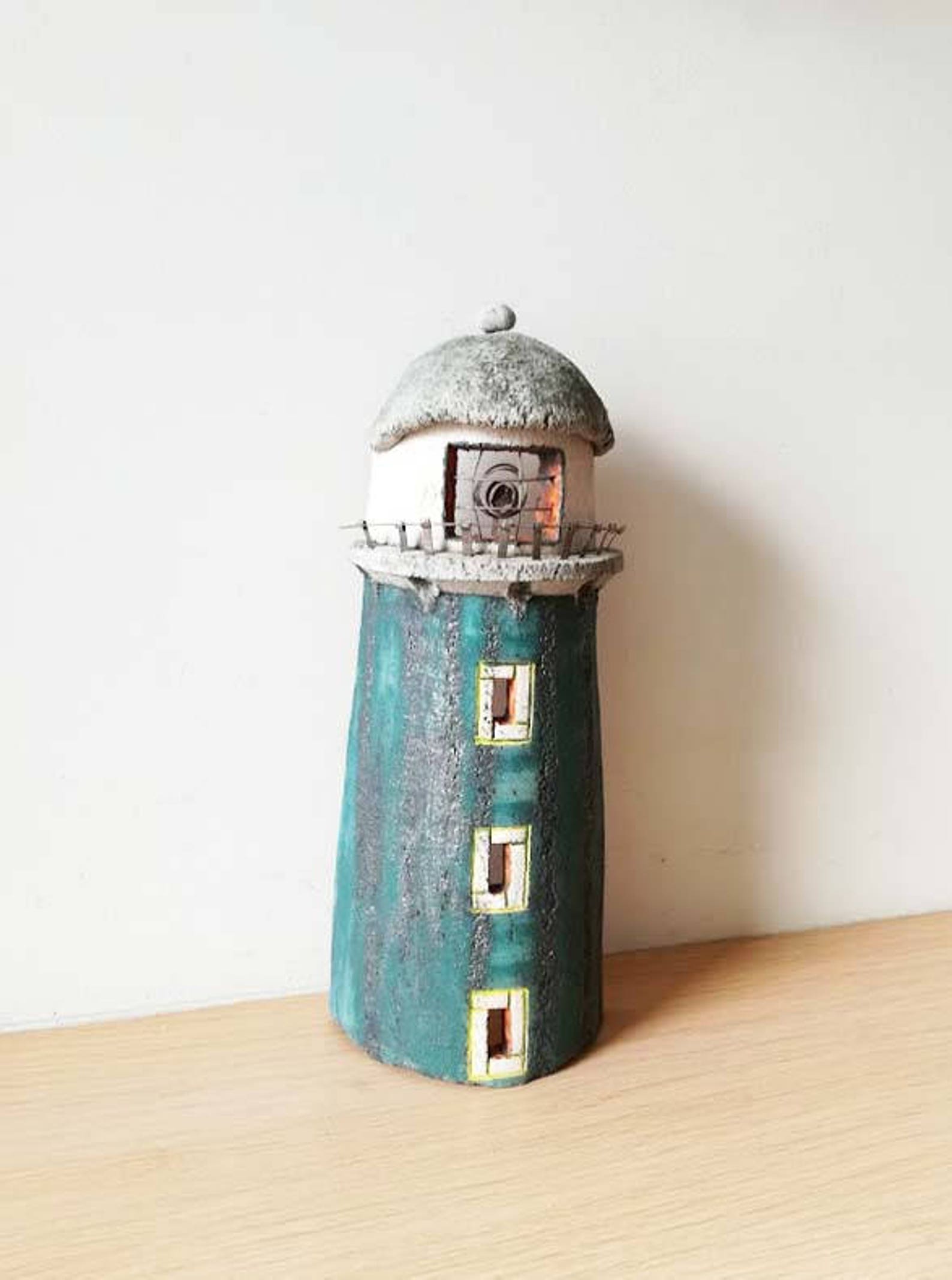 Ceramic Lighthouse Sculpture Stoneware Lighthouse Wall - Etsy