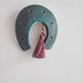 Blue Ceramic Horseshoe, Life Size Horseshoe in Dark Tuquoise Blue ...