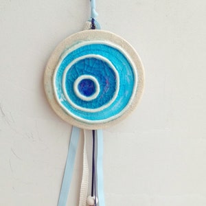 Ceramic Blue Eye, Greek Blue Eye Wall Hanging, Greek Folk Art Blue Eye ...