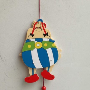 Obelix Vintage Marionette, Wooden Obelix Puppet, Movable Parts, Obelix ...
