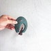 Blue Ceramic Horseshoe, Life Size Horseshoe in Dark Tuquoise Blue ...