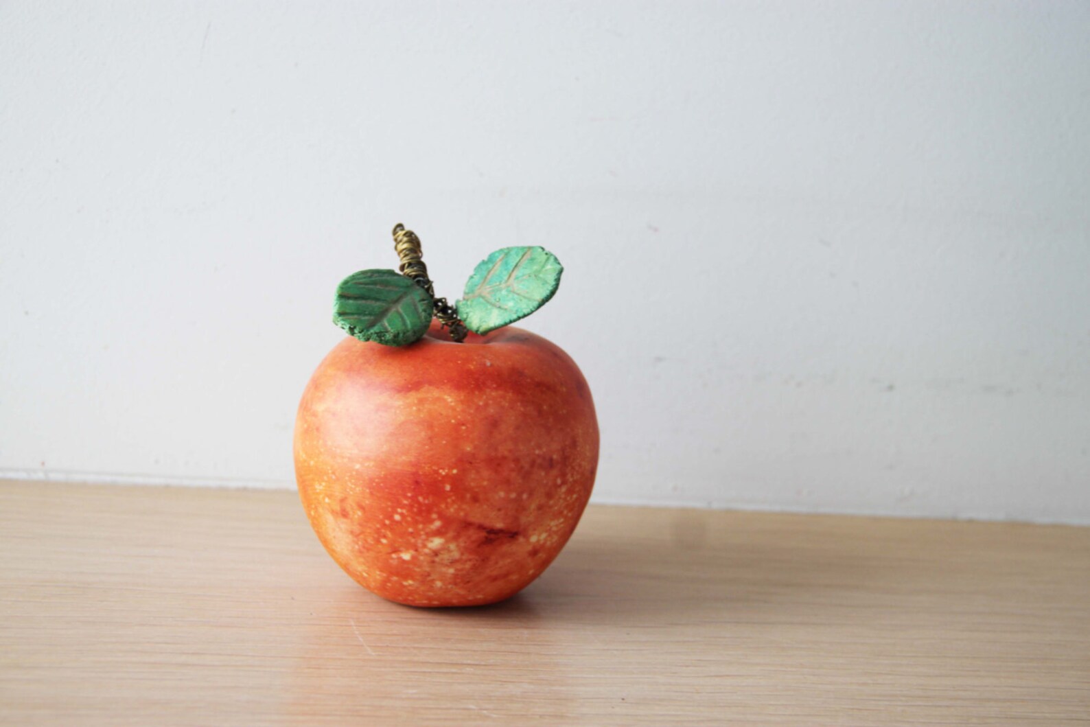 Ceramic Apple Sculpture Life Size Ceramic Apple Orange - Etsy