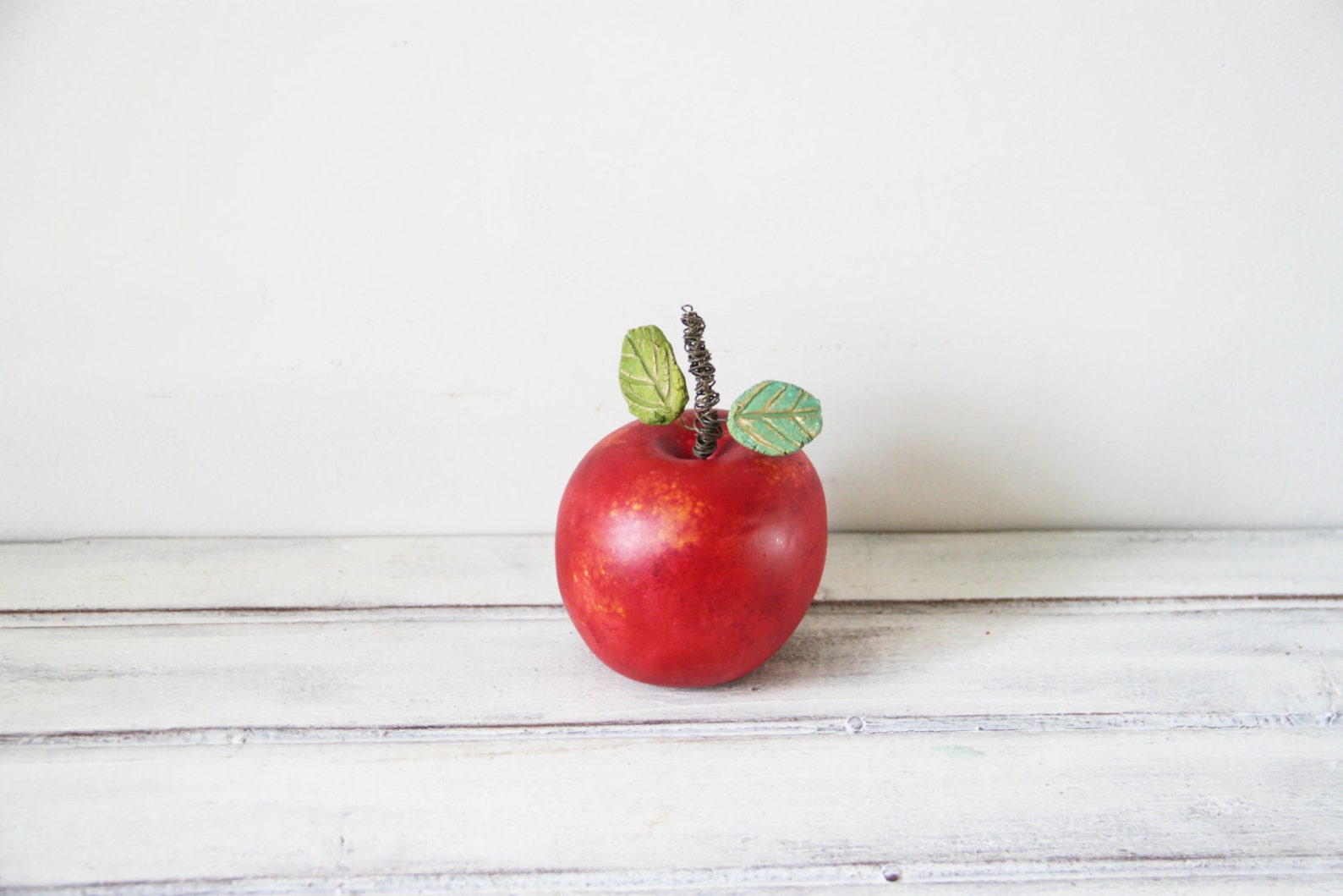 Red Apple Sculpture Life Size Ceramic Apple Red Ceramic - Etsy