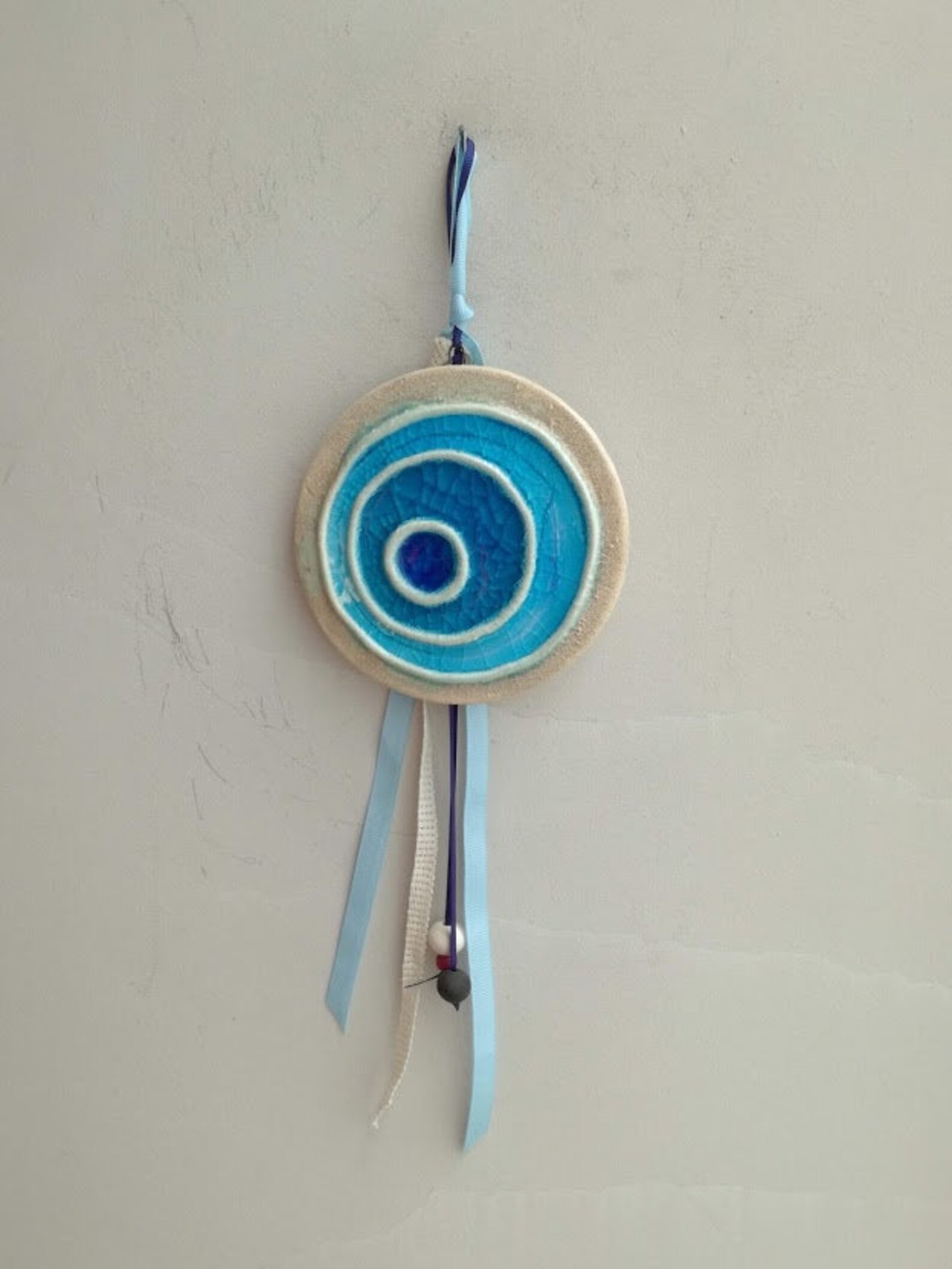 Ceramic Blue Eye Greek Blue Eye Wall Hanging Greek Folk Art - Etsy