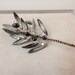 Olive Branch Sculpture, Olive Branch Art Object, Metal Ceramic Olive ...