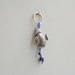 Fish Metal Keychain Fish Key Ring on Blue Silicon Cord With - Etsy