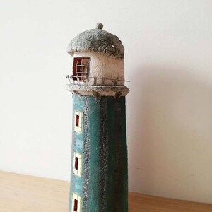 Ceramic Lighthouse Sculpture, Stoneware Lighthouse Wall Hanging in ...
