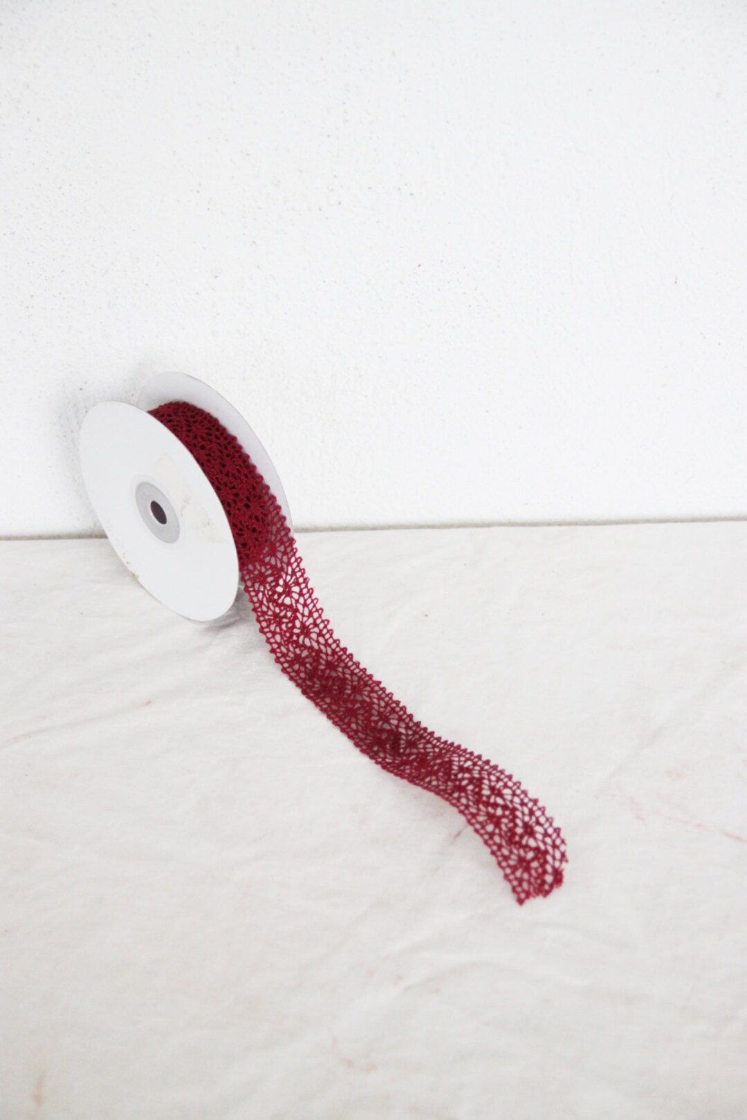 Berry Red Lace, Burgundy Red Lace Ribbon, Craft and Sewing Cotton Trim ...