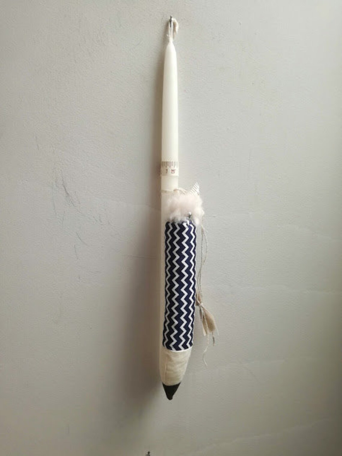 Greek Easter Candle With Pencil Plush White Easter Candle for - Etsy