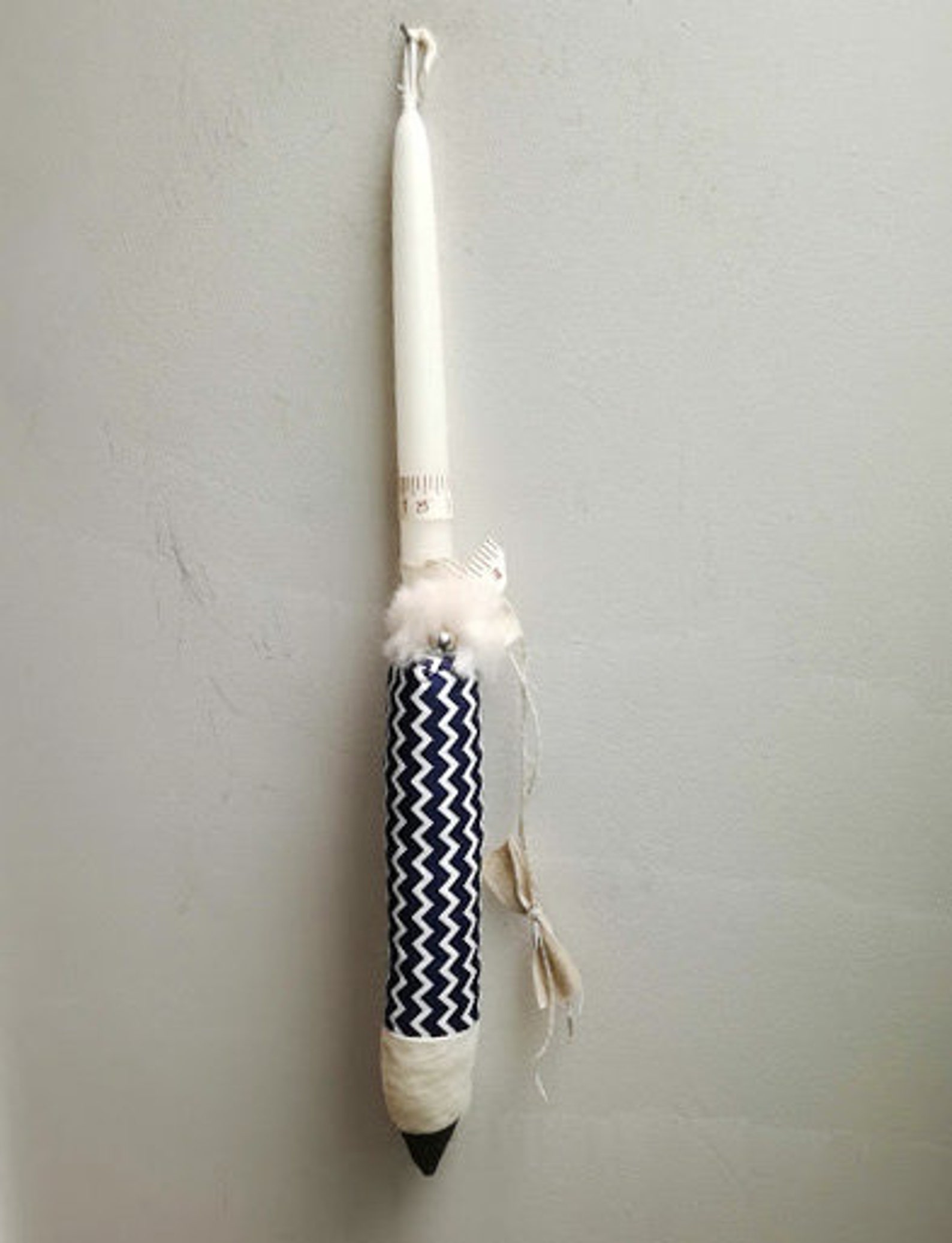 Greek Easter Candle With Pencil Plush White Easter Candle for - Etsy