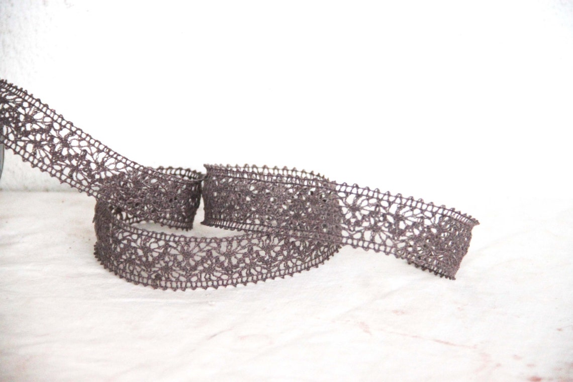 Grey Cotton Lace Soft Mouse Grey Lace Ribbon Craft and - Etsy