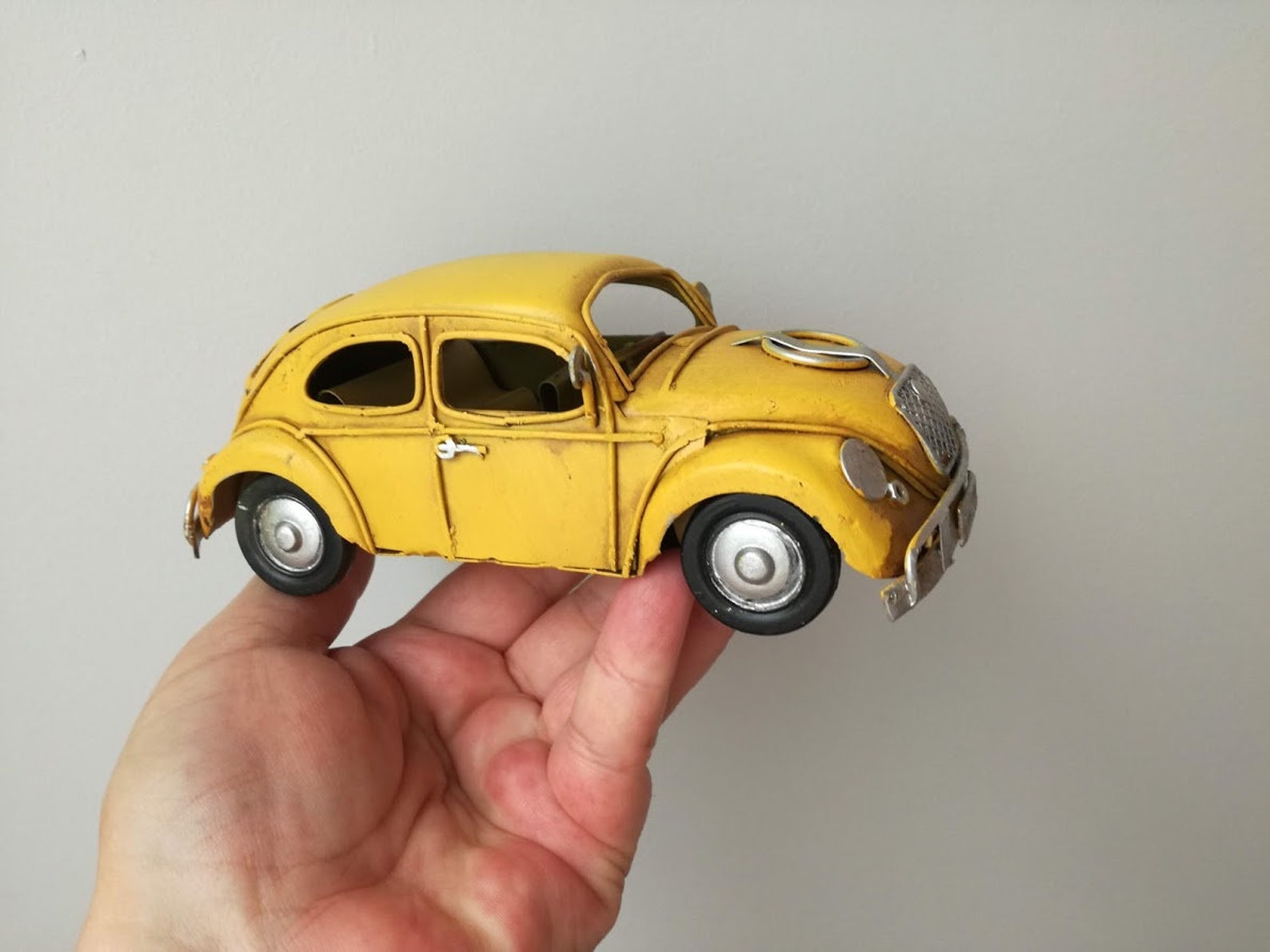 Yellow Bug Car Miniature Collectible Bug Car Miniature | Etsy