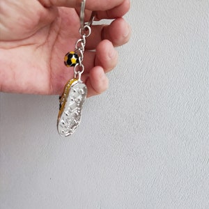 Football Shoe Keyring, Yellow Black Football Shoe, Soccer Shoe Key Ring ...