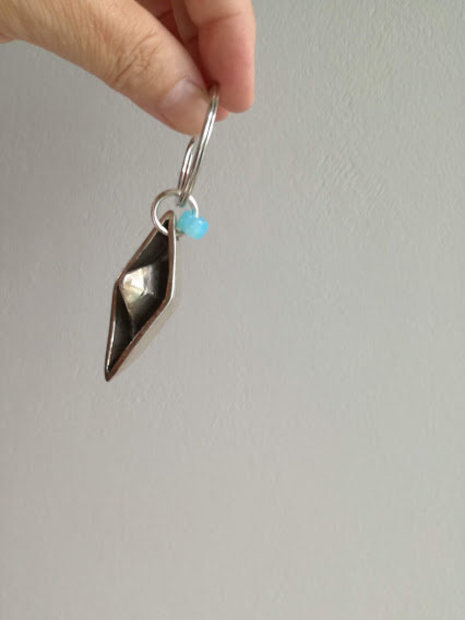 Paper Boat Key Ring, Silver Colour Paper Boat Figurine Key Chain, Paper ...