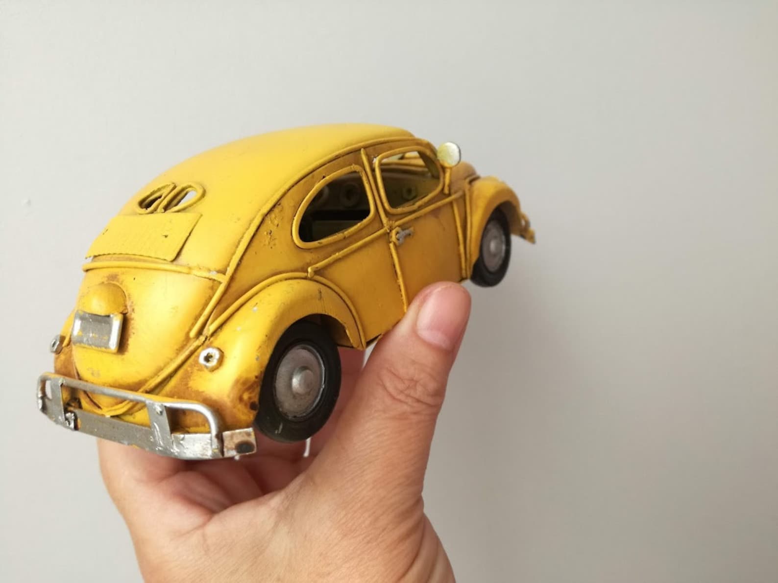 Yellow Bug Car Miniature Collectible Bug Car Miniature | Etsy