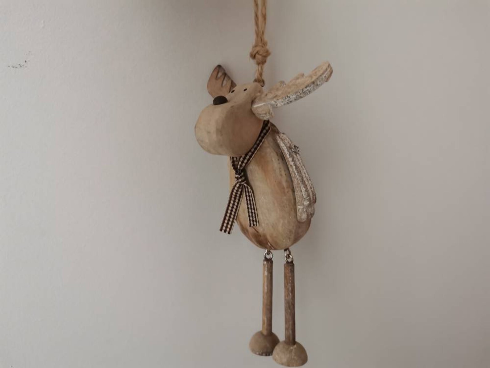 Rustic Reindeer Wooden Ornament Natural Wood Christmas Tree - Etsy