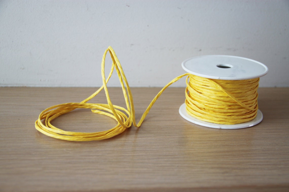 Yellow Paper Cord Flexible Craft Making Cord of Paper With | Etsy