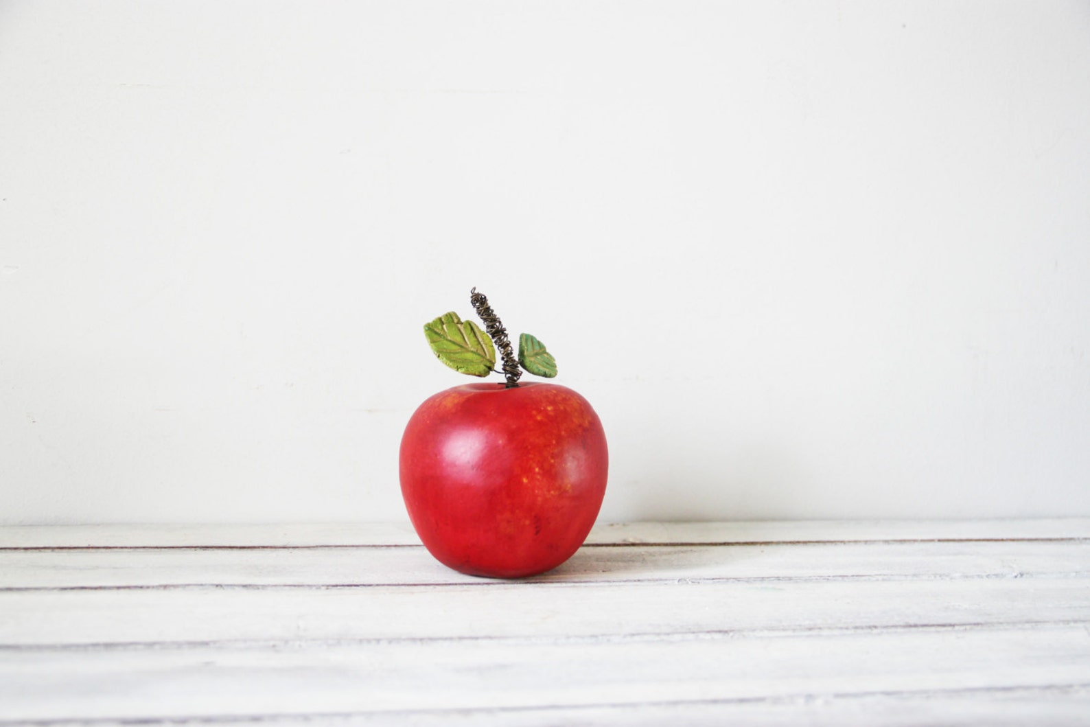 Red Apple Sculpture Life Size Ceramic Apple Red Ceramic - Etsy