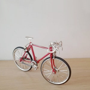 Red Racing Bike Miniature, Vintage Collectible Toy, Red Bicycle ...