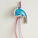 Blue Dolphin Wall Hanging, Ceramic Blue Dolphin for the Wall, Rustic ...
