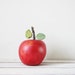 Red Apple Sculpture, Life Size Ceramic Apple, Red Ceramic Apple With ...