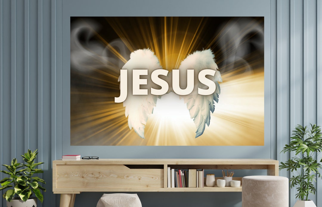 Angel Wings Wall Decor Mural Wall Art | Digital Download | Christian ...