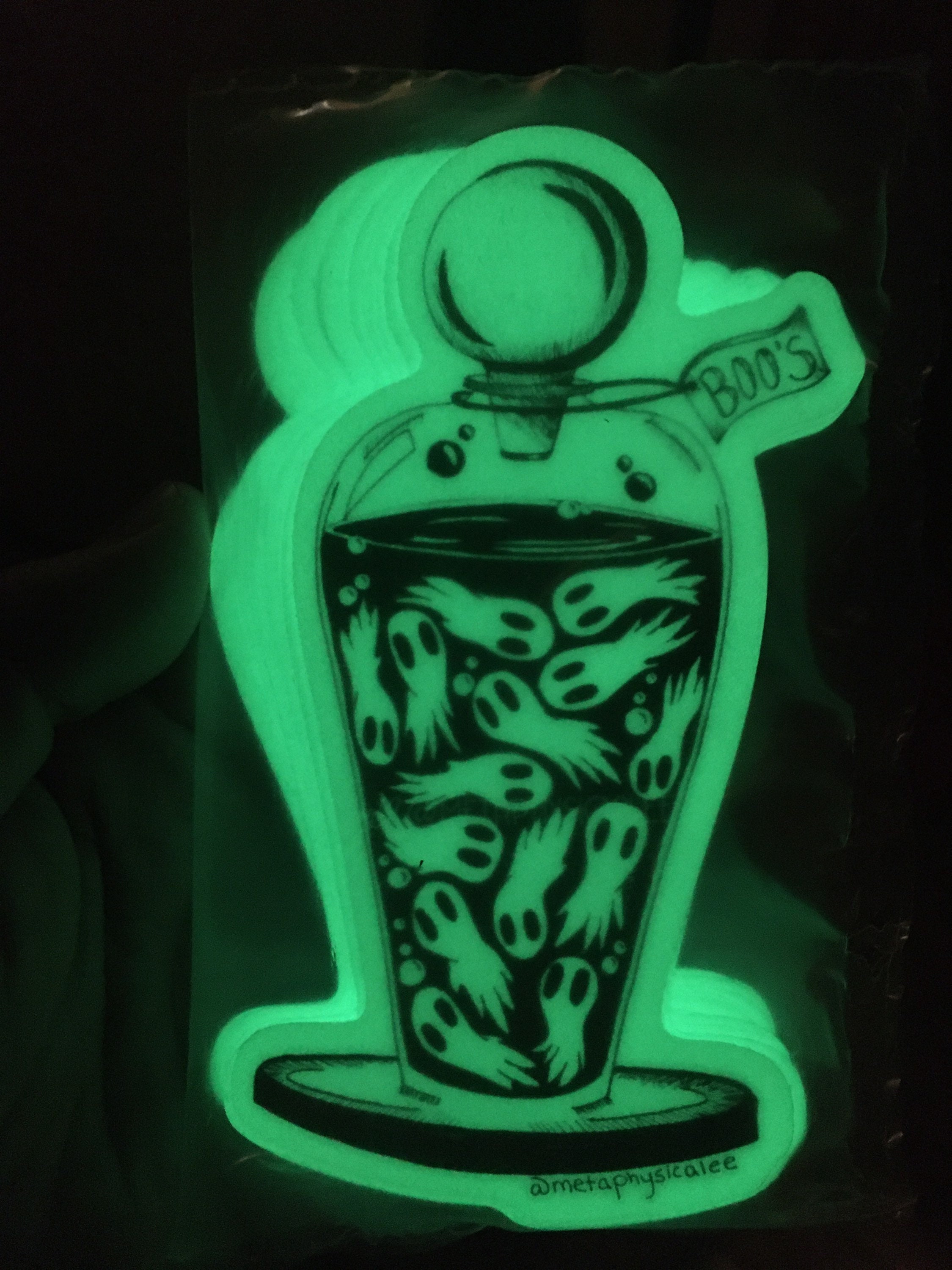 Bottle of Boos Halloween Ghost Potion Original Drawing - Etsy