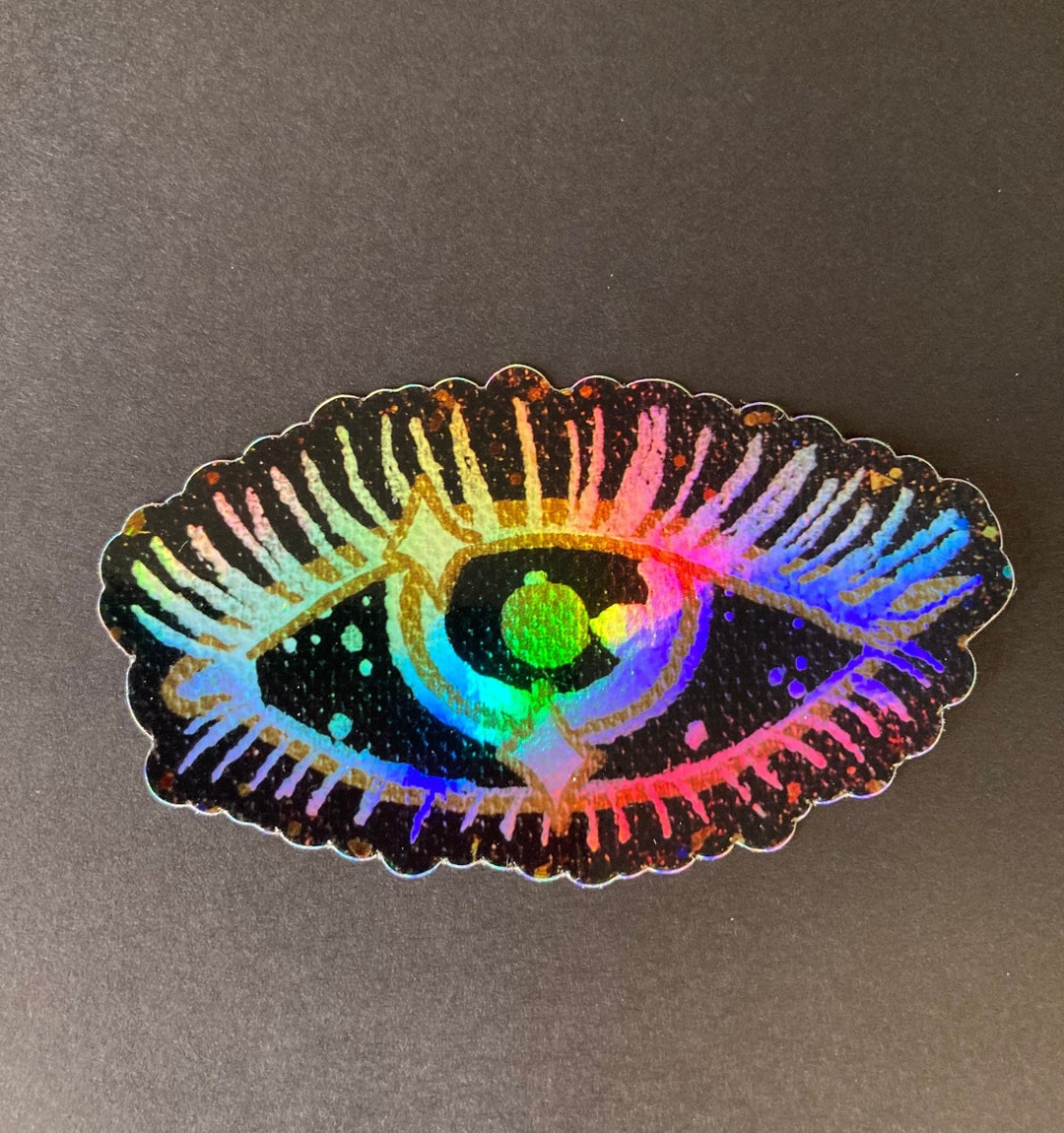 All Seeing Eye Holographic Vinyl Sticker - Etsy