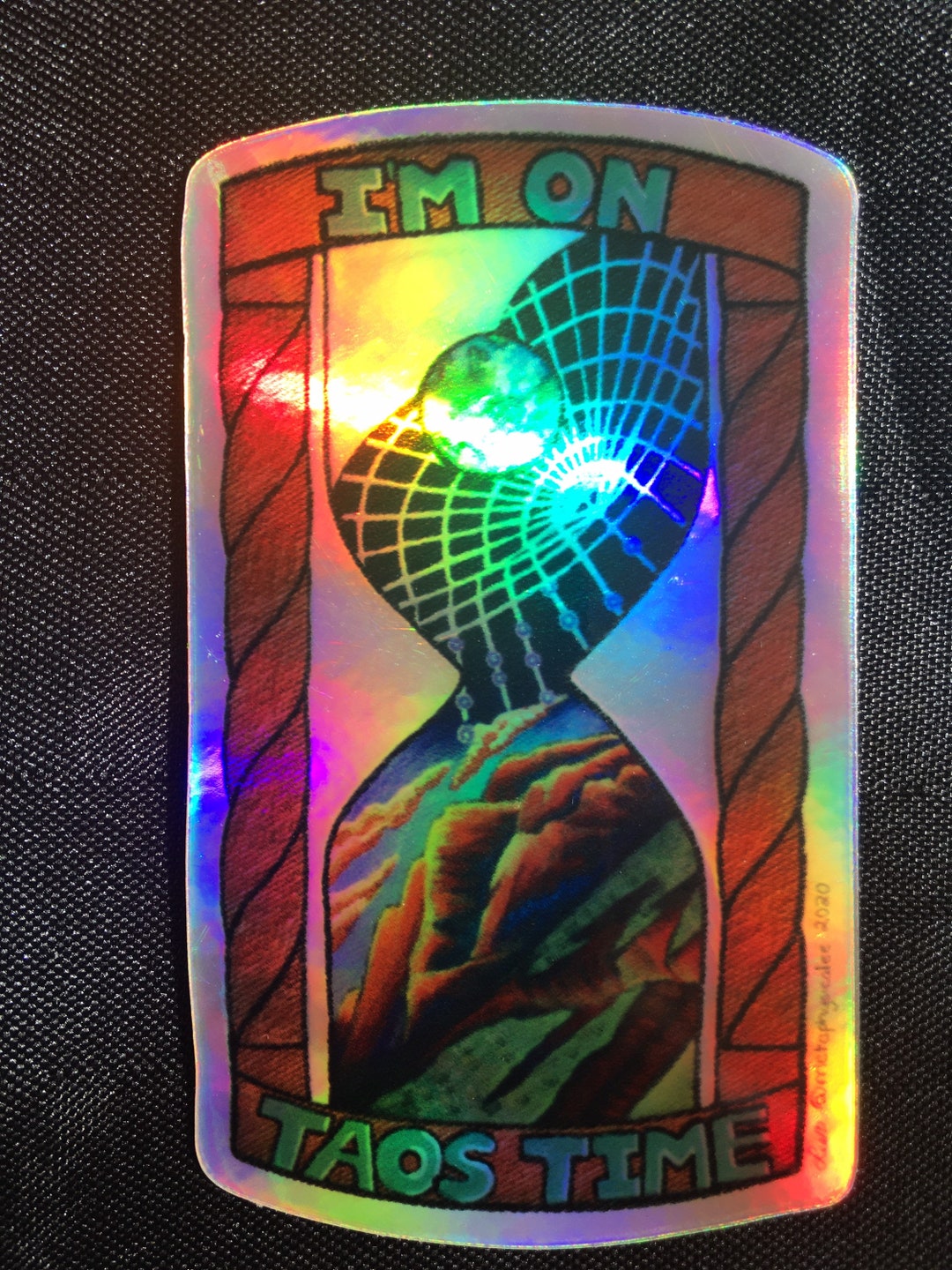 I’m on Taos Time Original Holographic Sticker Small Stocking Stuffer - Etsy