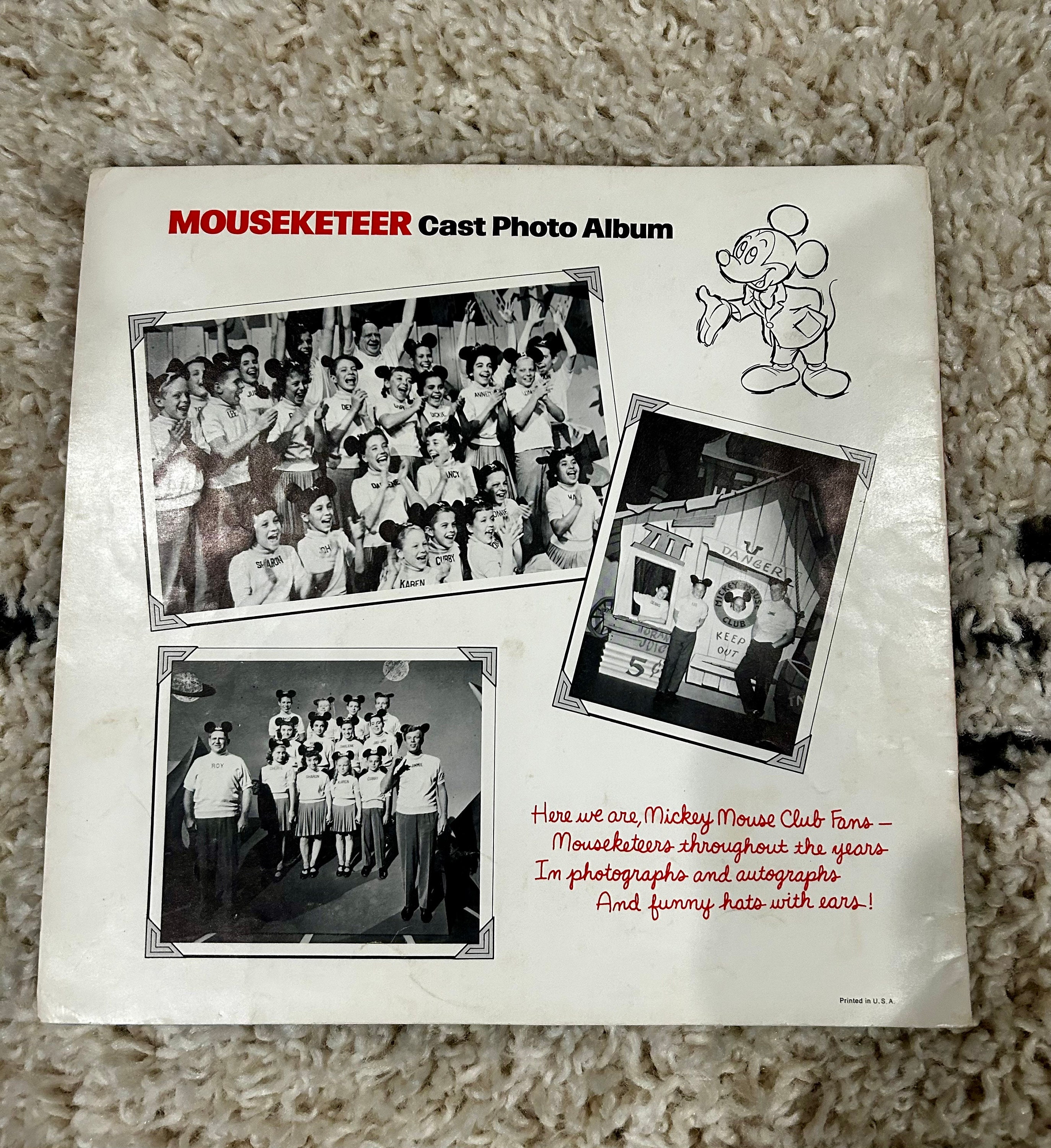 Vintage Walt Disney Mickey Mouse Club Mouseketeer Cast Photo - Etsy