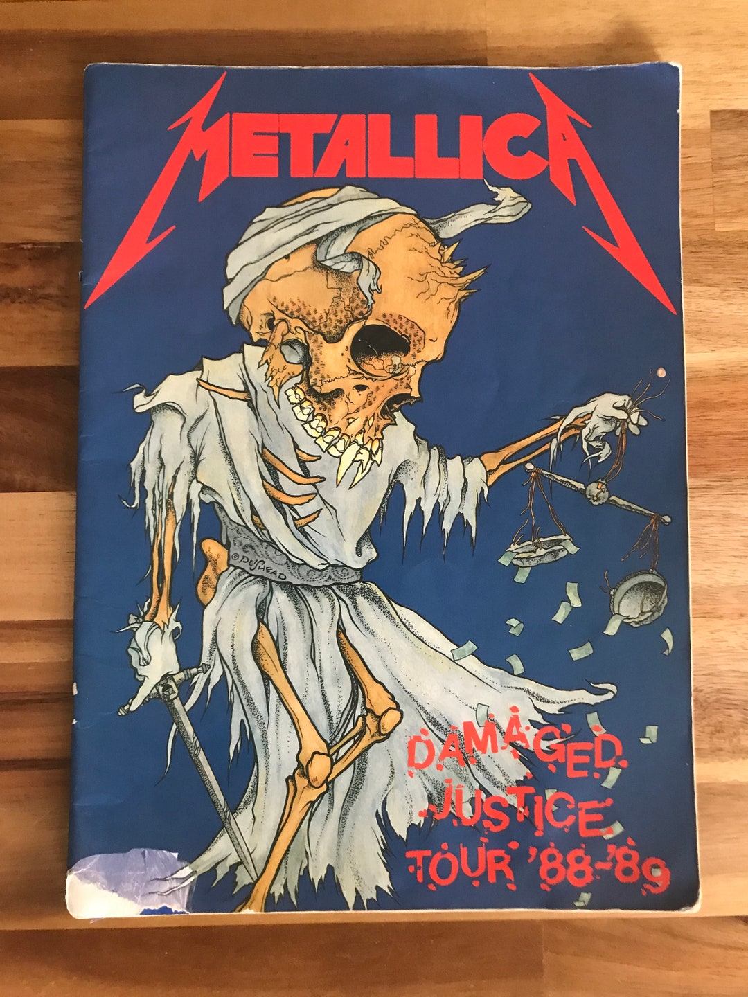 Metallica Damaged Justice Tour '88-'89 Concert Program Tour Book - RARE ...