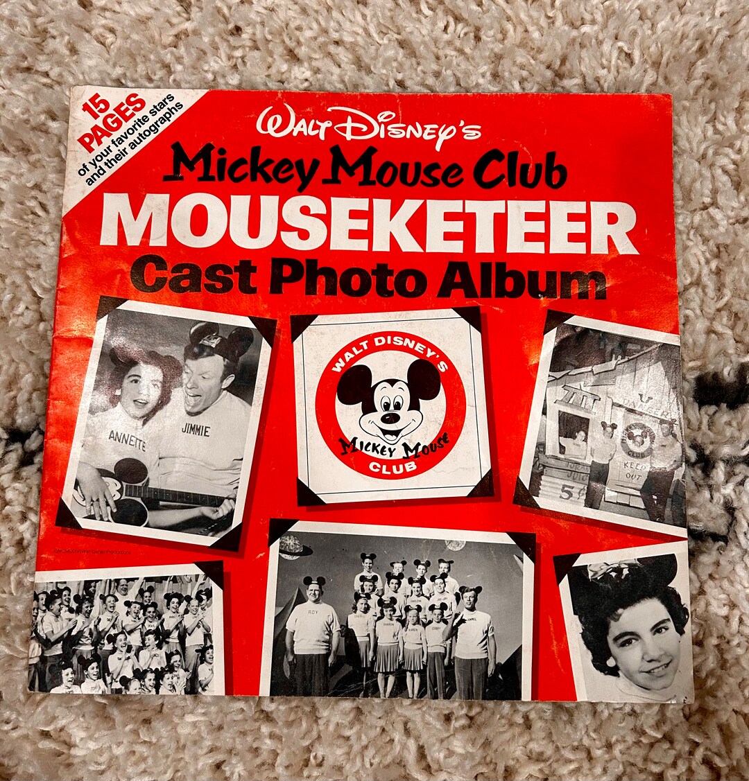 Vintage Walt Disney Mickey Mouse Club - Mouseketeer Cast Photo Album ...