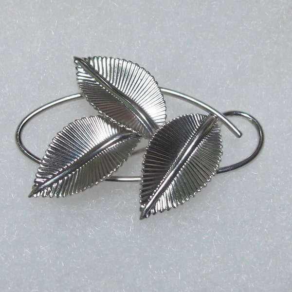 Sterling Leaf Pin - Etsy