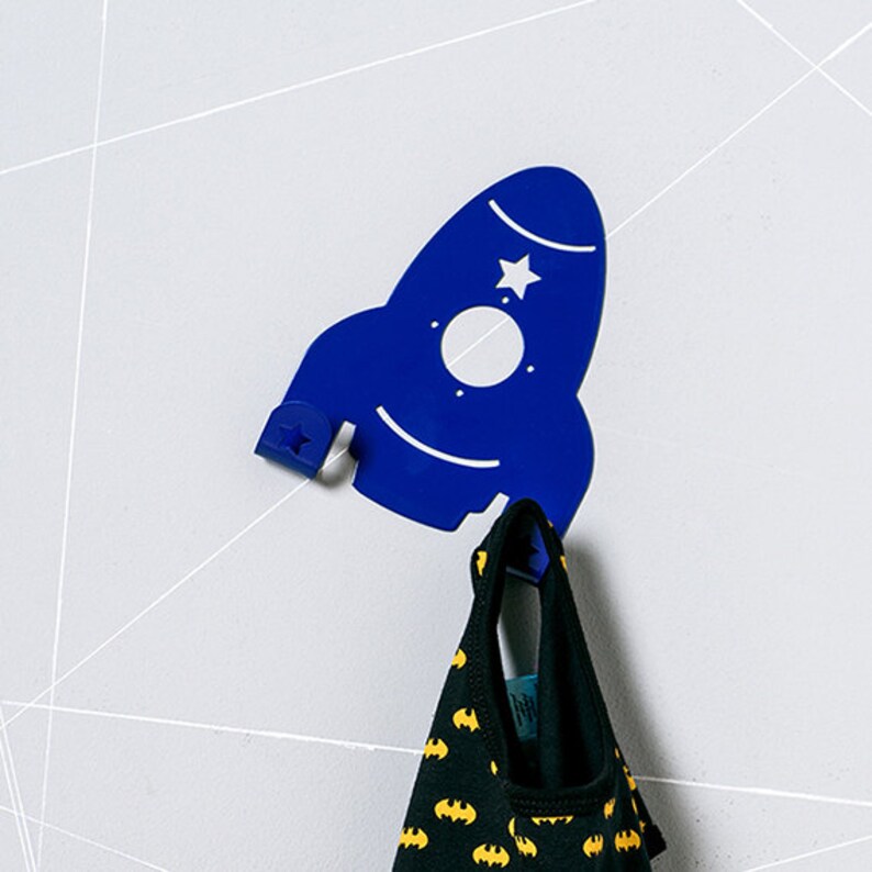 Retro Spaceship Coat Rack / Space Rocket Towel Hook / - Etsy
