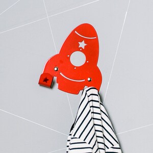 Retro Spaceship Coat Rack / Space Rocket Towel Hook / Rocketship Wall ...
