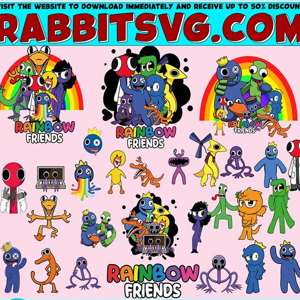 Rainbow Friends Clipart - Etsy Canada