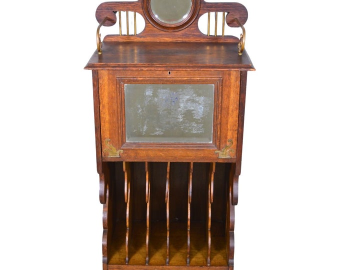 Antique Victorian Oak Music Cabinet #21988 - Etsy