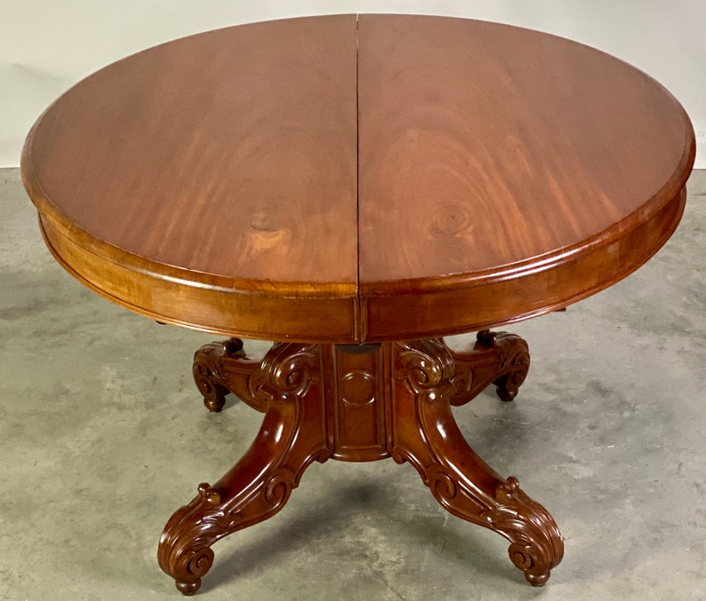 Antique Victorian Round Banquet Dining Table TEN FEET 22066 - Etsy