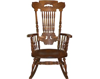 Oak Rocking Chair - Etsy