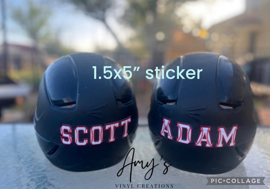 Custom Baseball/ Softball Helmet Sticker- NEW - Two Size Options Tball ...