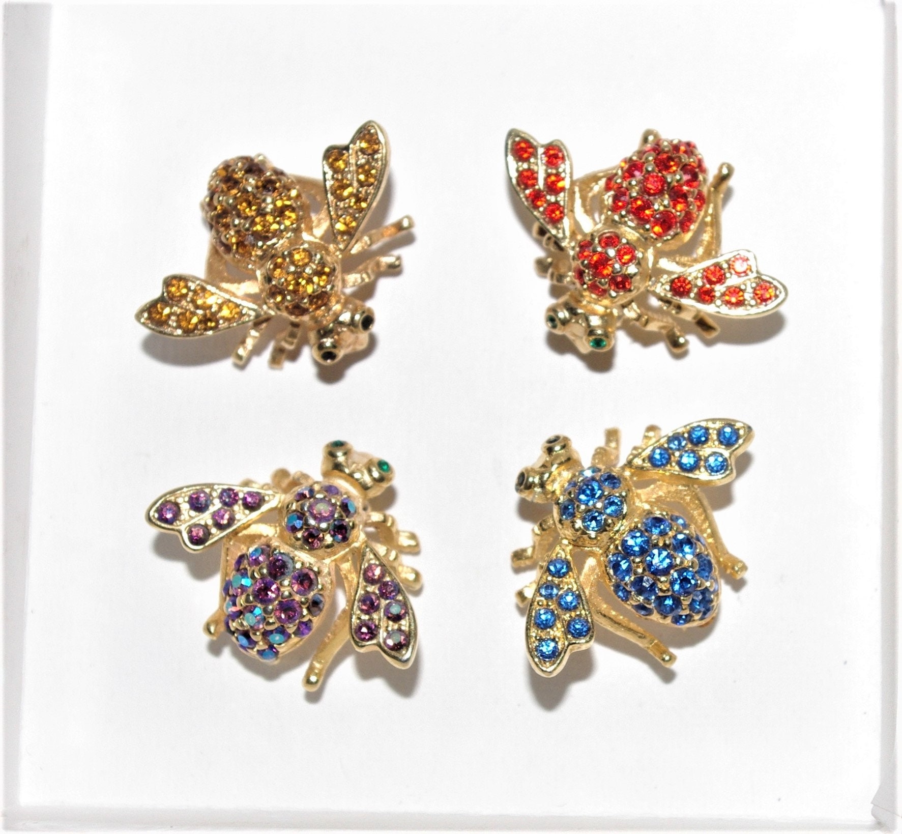 Set of 4 Joan Rivers Bee Pins - S3103