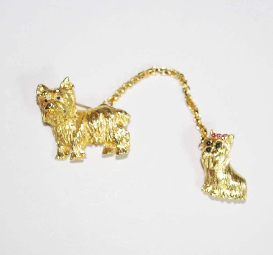 Joan Rivers Set of 2 Dog Pins - S2183