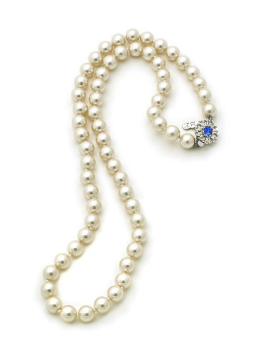 Single Strand Pearl Necklace JBK Jackie Kennedy 1 One Strand 20 Inch ...