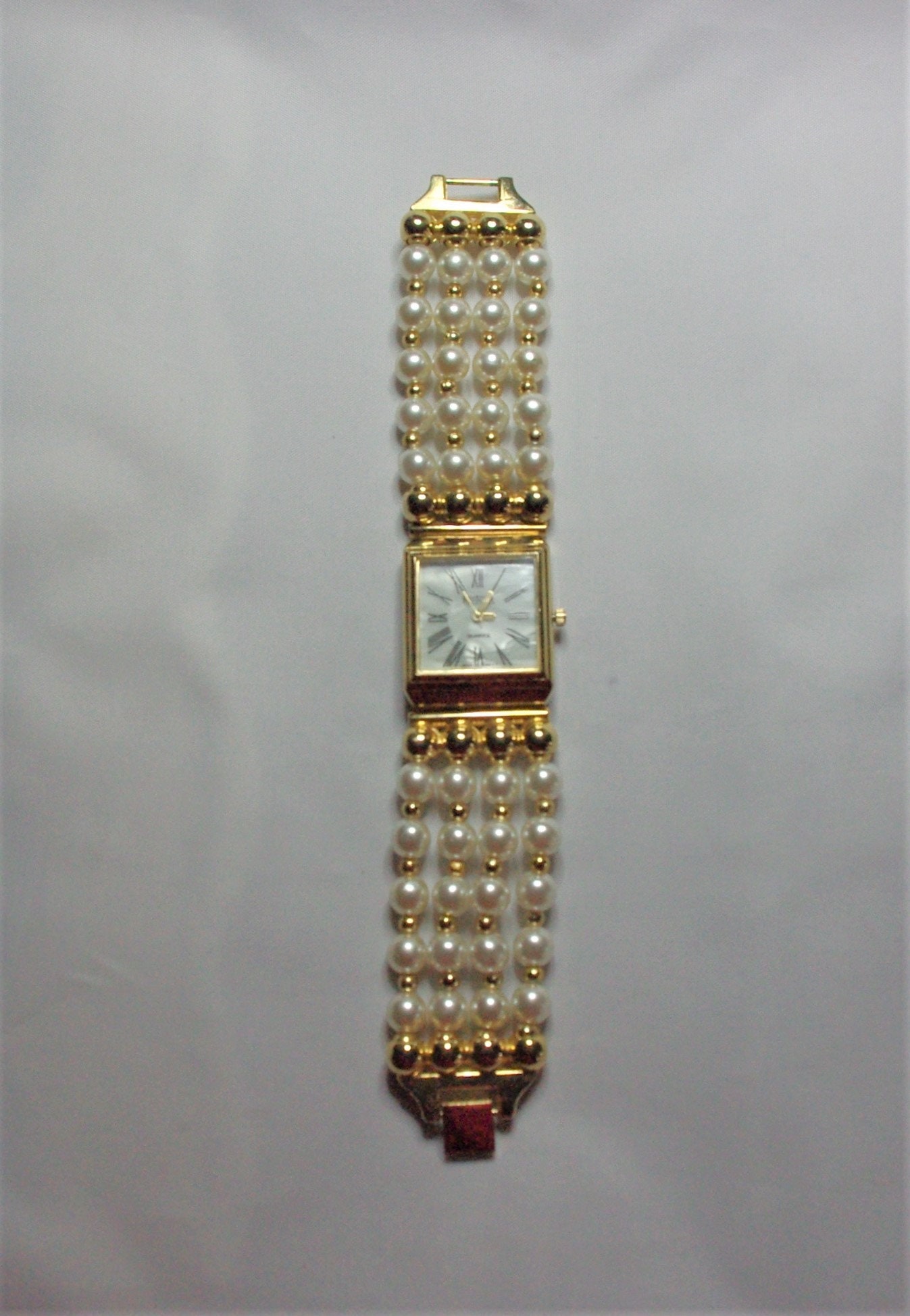 Joan Rivers Watch - Mother of Pearl Face and Faux Pearls - S2389