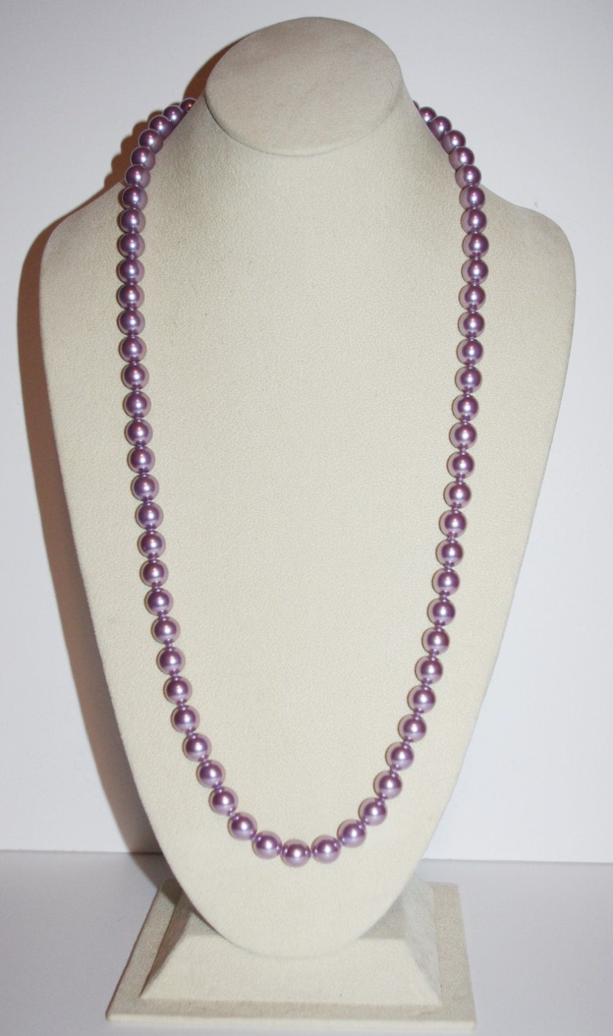 Joan Rivers Pearl Necklace - Lavender Faux Pearls - S1098
