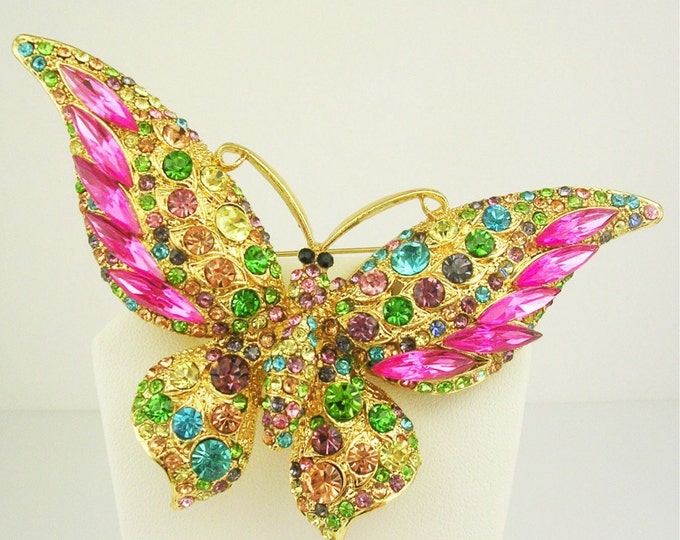 Joan Rivers Large Butterfly Brooch - S1762 - Etsy